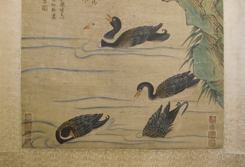Chinese Huaniao Scroll - Etsy