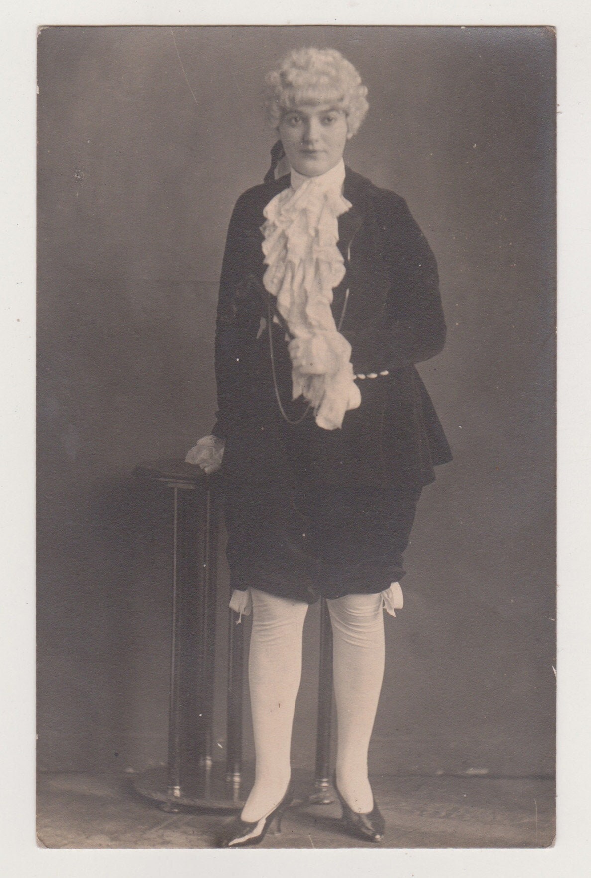 Beautiful Young Woman Poses in Court Dress Judge's Robes and Wig 1920s ...