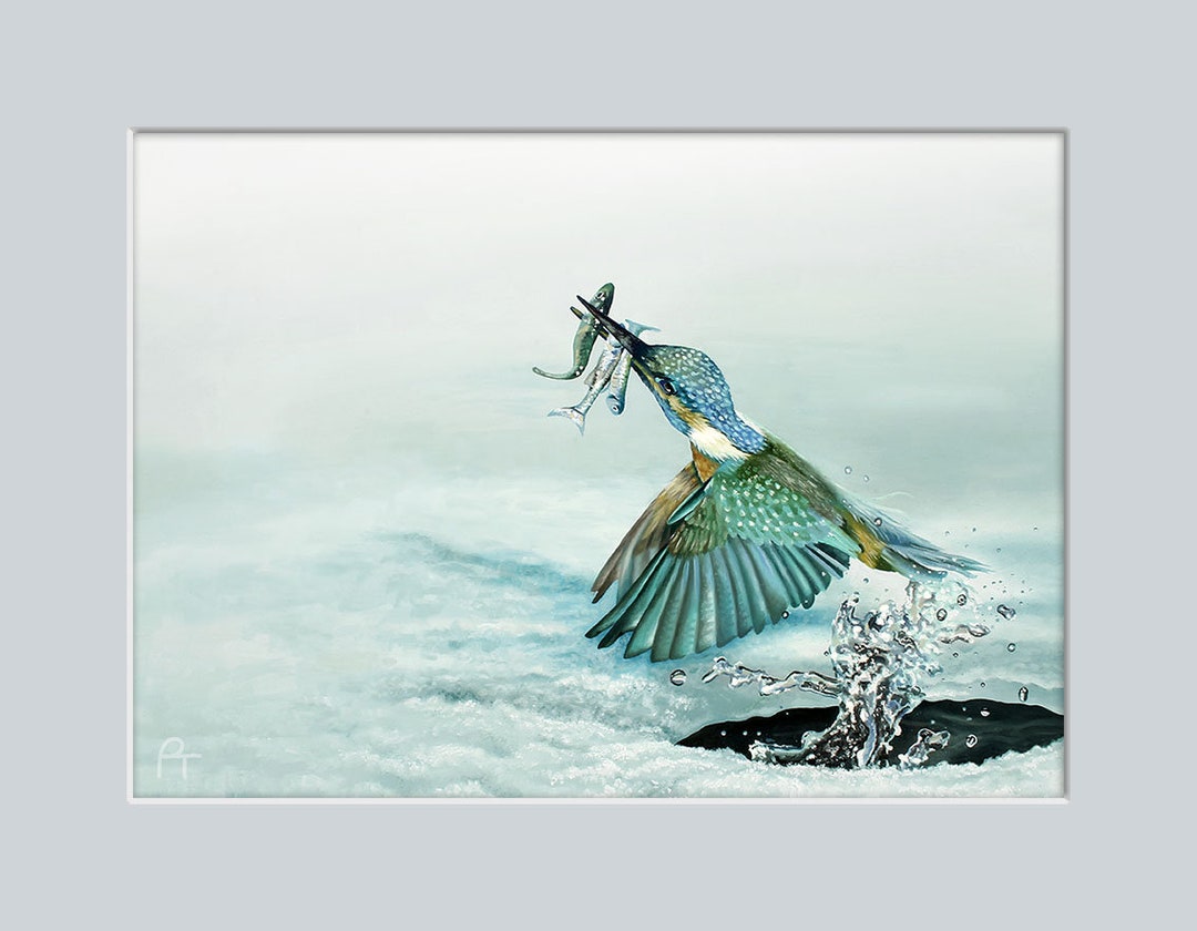 Ice Fishing Print of Original Oil on Canvas Painting by Paul - Etsy