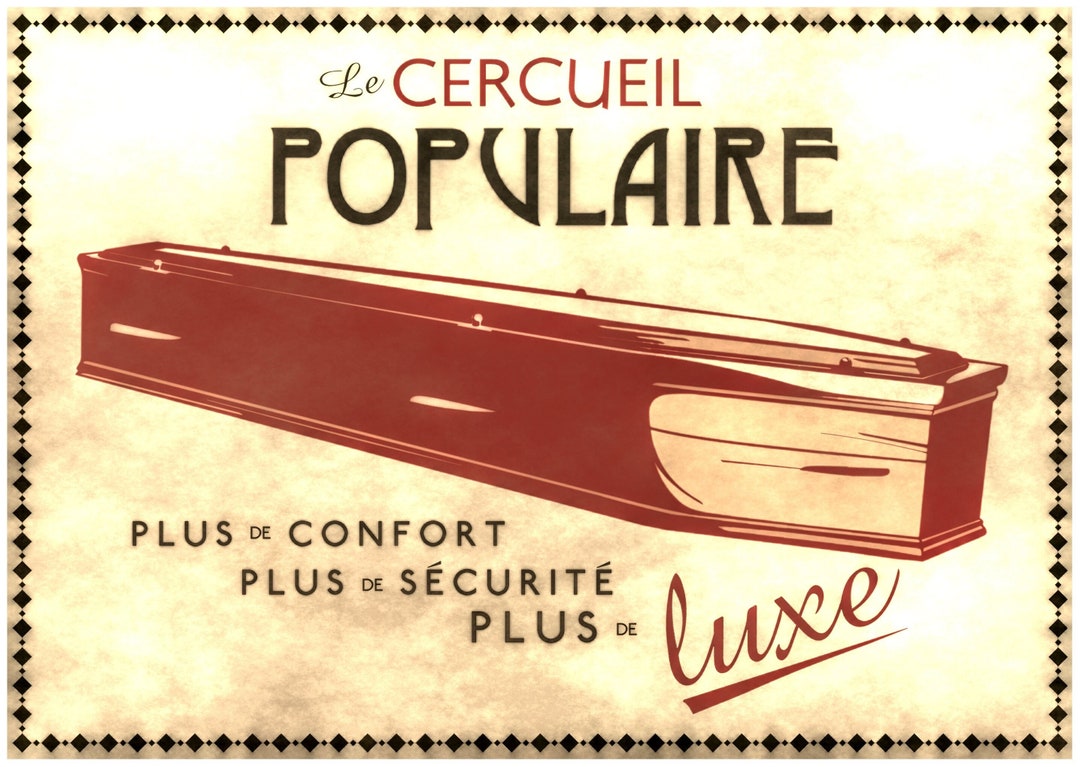 COFFIN ADVERT: Original Coffin Poster in the Style of a - Etsy