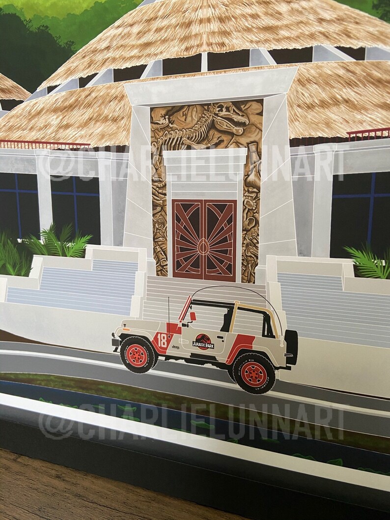 Jurassic Park Inspired Digital Art Print - Etsy