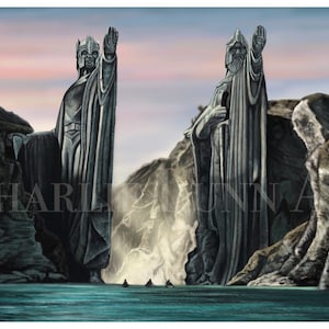 The Argonath 'pillar of Kings' LOTR Digital Art Print - Etsy