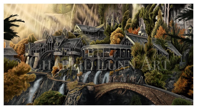 Rivendell Lord of the Rings Digital Art Print - Etsy UK