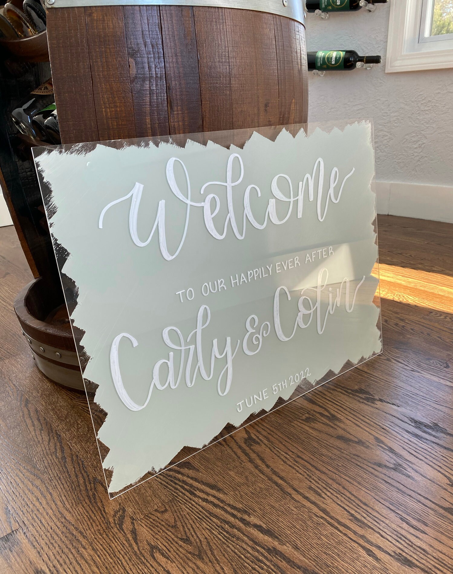 Custom Painted Back Acrylic Sign Acrylic Wedding Sign - Etsy
