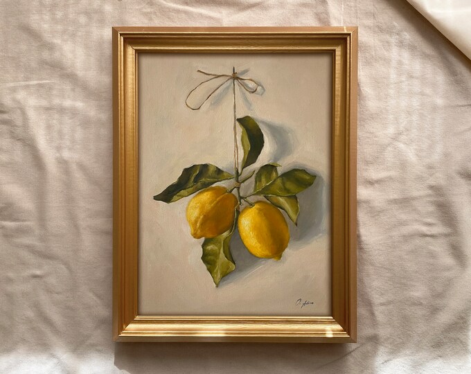 LEMONS #1 Original Oil Painting Still Life. One of a Kind Fruit Lemon ...