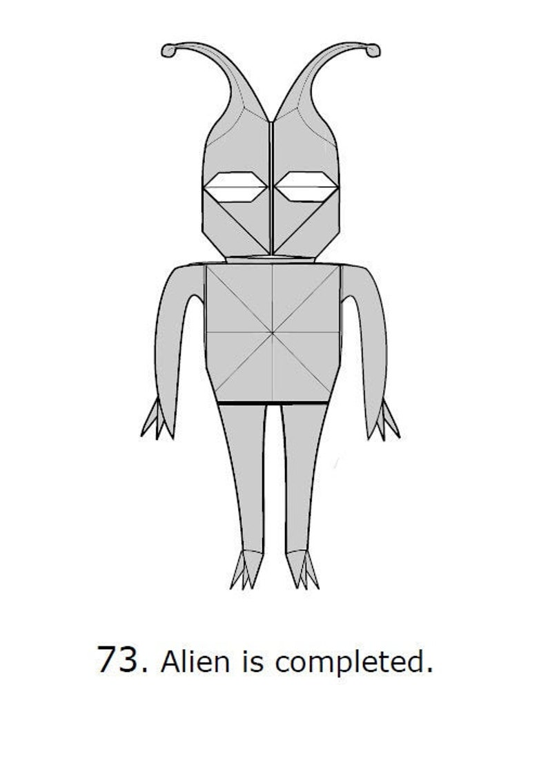 Step by Step Instructions for Origami Alien by Damian Malicki - Etsy