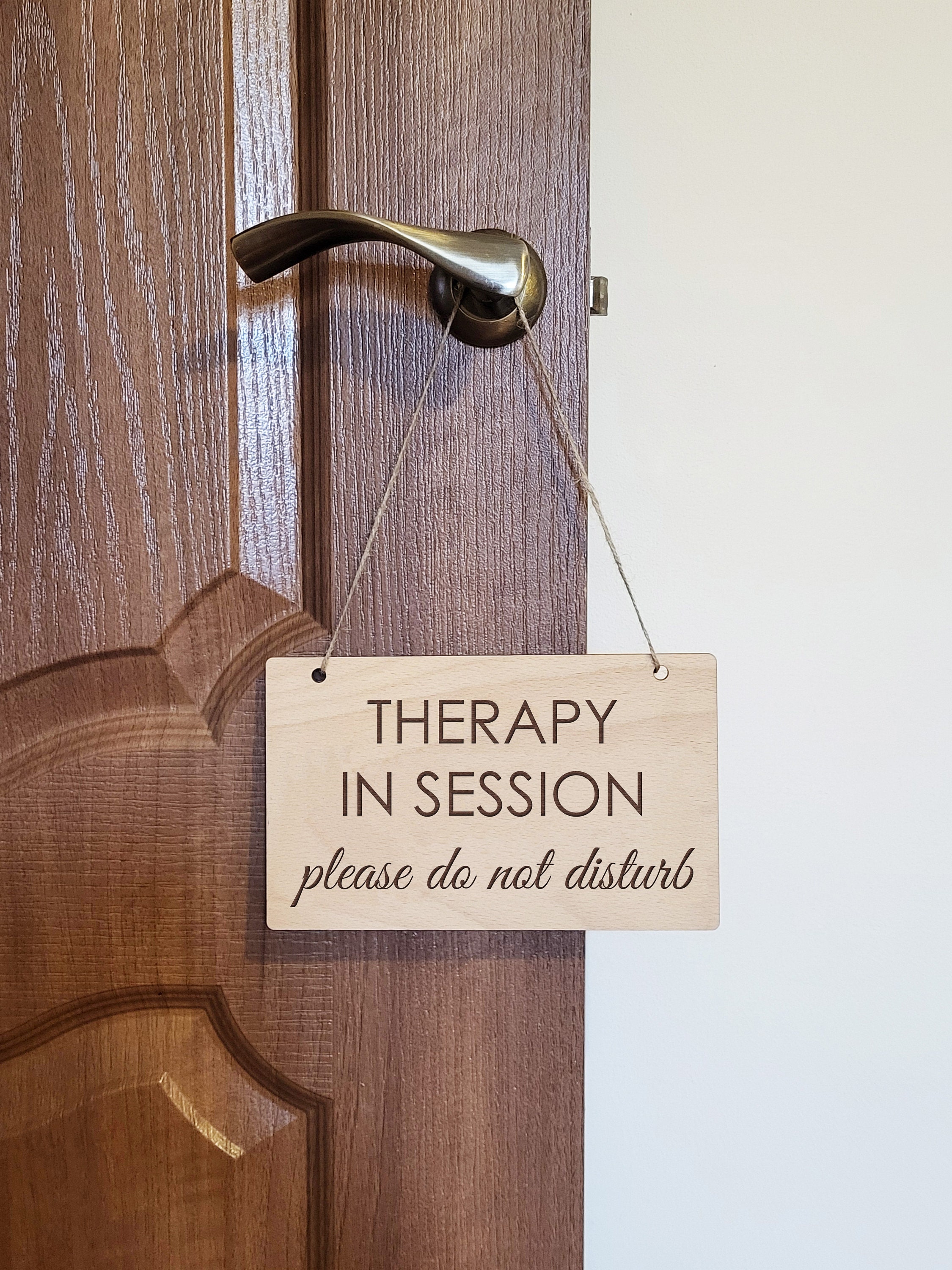 Therapy in Session Sign / Please Do Not Disturb / Custom Door Hanger ...