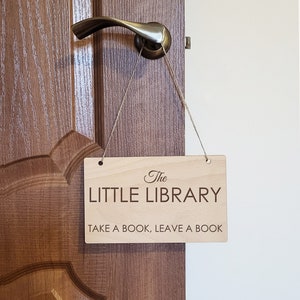 Little Library Sign, Library Decor, Library Sign, Take a Book Leave a ...