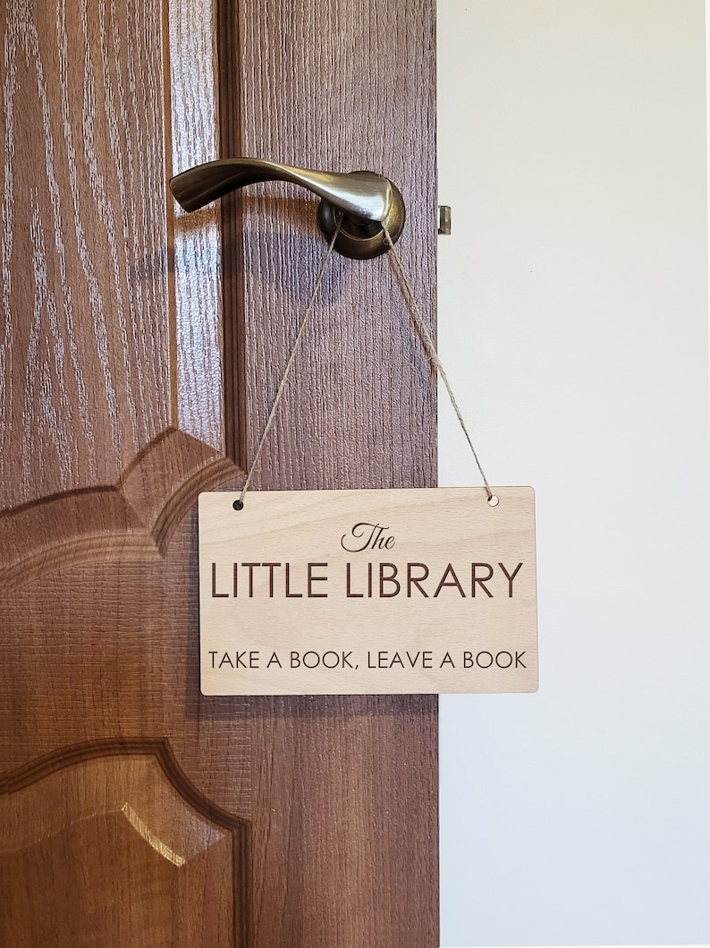 Little Library Sign, Library Decor, Library Sign, Take a Book Leave a ...