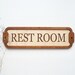 Rest Room Door Sign / Restroom Door Plaque / Vintage Sign / Door Topper ...