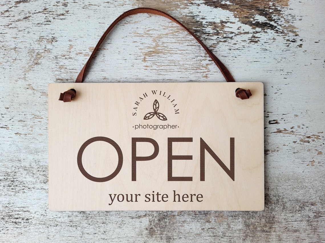 Personalized Open Closed Sign for Business / Double Sided Sign ...