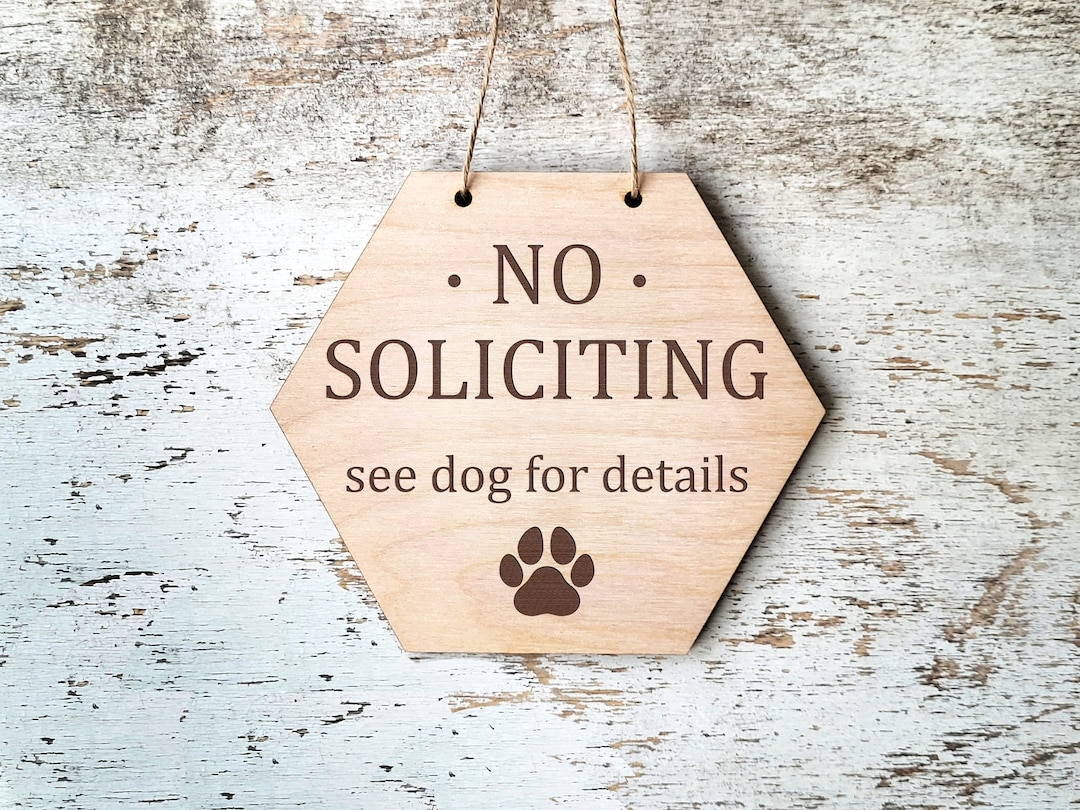 No Soliciting Sign - Custom Wreath Sign for Dog Lovers | No Soliciting ...