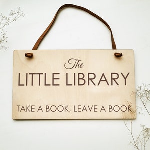 Little Library Sign, Library Decor, Library Sign, Take a Book Leave a ...