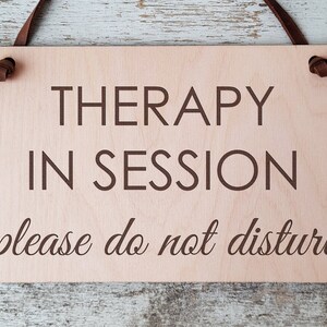 Therapy in Session Sign / Please Do Not Disturb / Custom Door Hanger ...