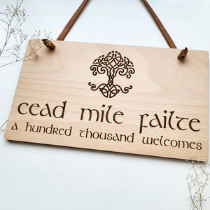 Cead Mile Failte - Irish Sign - Hundred Thousand Welcomes, Celtic ...