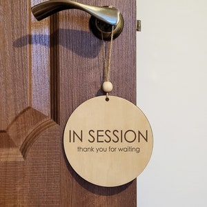 In Session Sign, Office Door Hanger, Personalized Custom Sign - Etsy