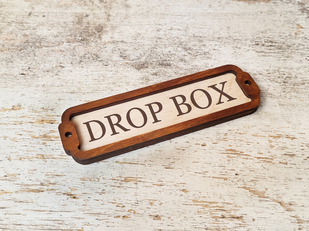 Drop Box Door Sign / Door Plaque / Signs for Business / Door Signs ...