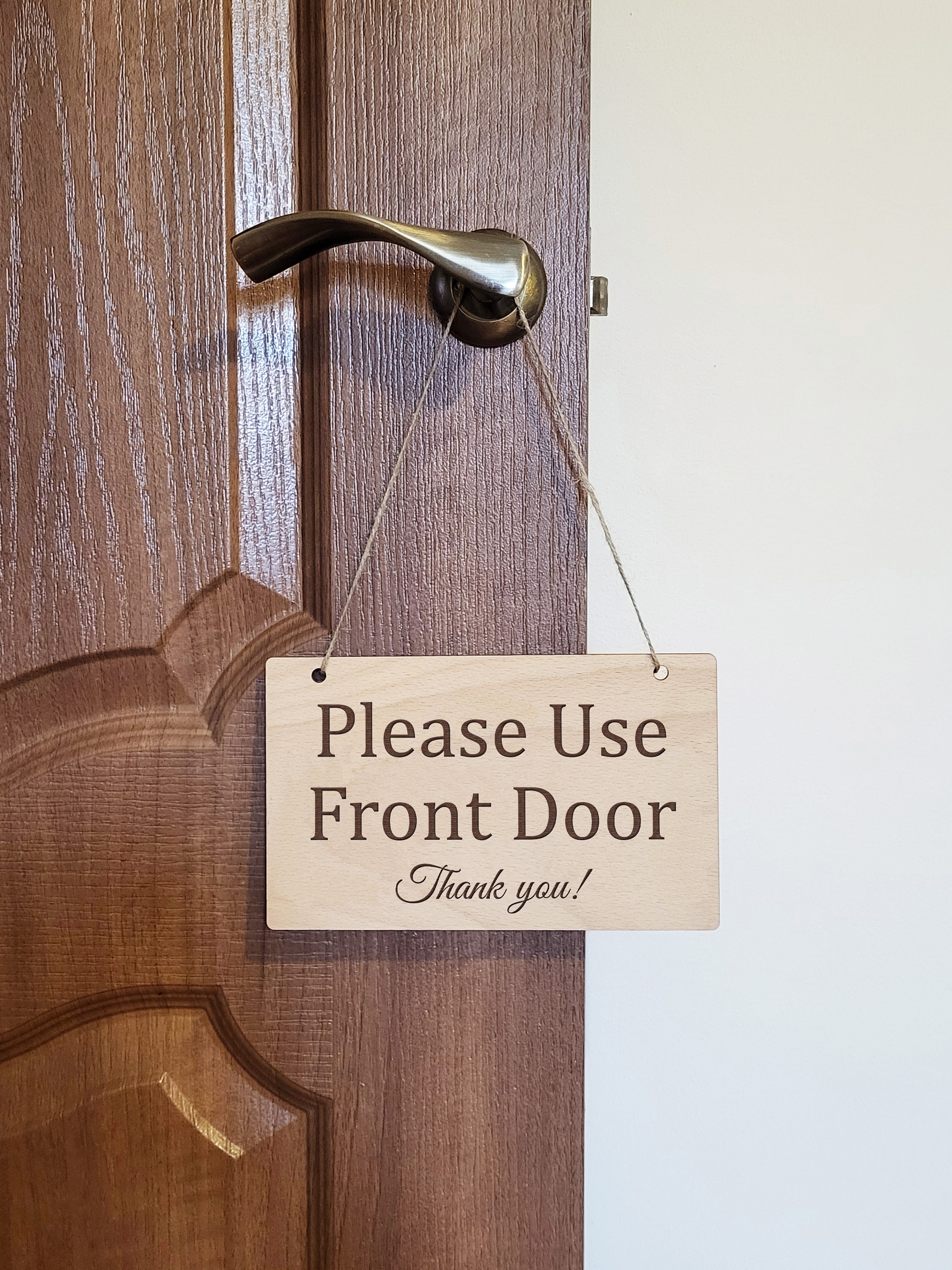 Please Use Front Door Sign / Directional Entrance Sign / Use Other Door ...
