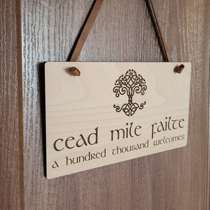 Cead Mile Failte - Irish Sign - Hundred Thousand Welcomes, Celtic ...