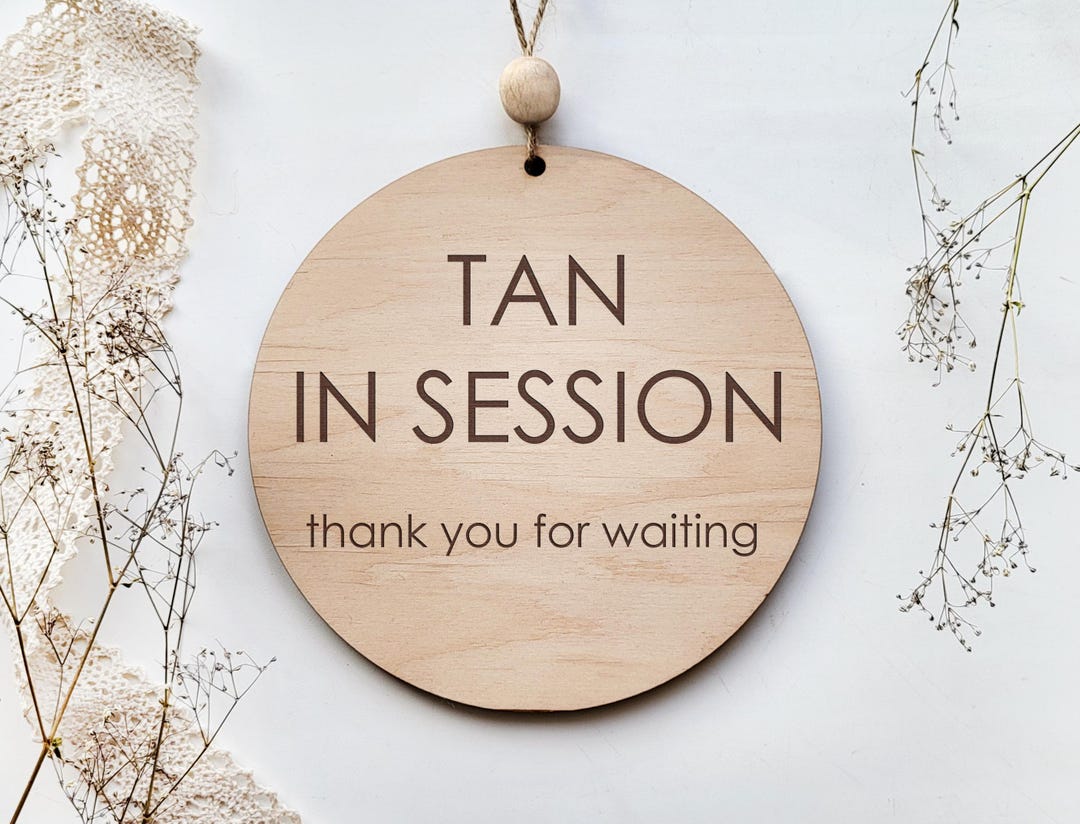 Spa in Session Sign – Custom Door Hanger, Salon or Beauty Business Sign ...