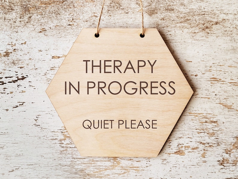 Therapy in Session Sign / Please Do Not Disturb / Custom Door Hanger ...