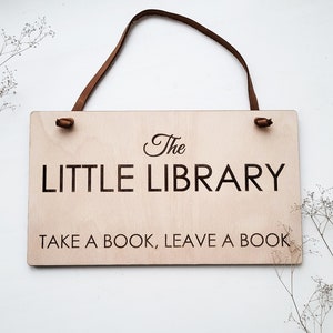 Little Library Sign, Library Decor, Library Sign, Take a Book Leave a ...