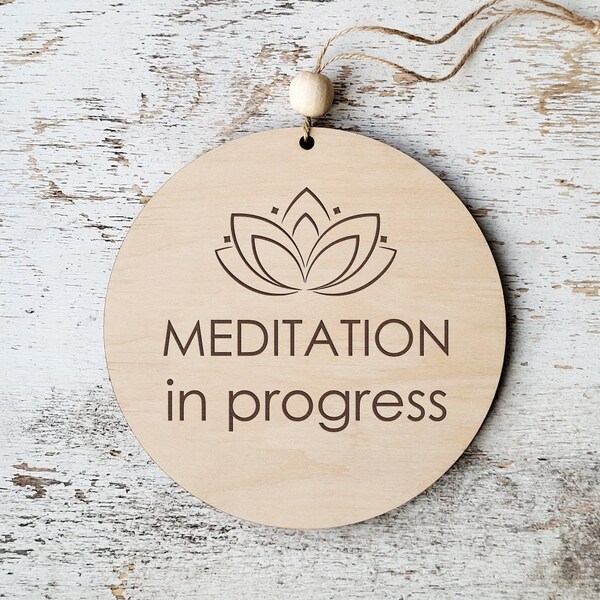 Meditation Sign - Etsy