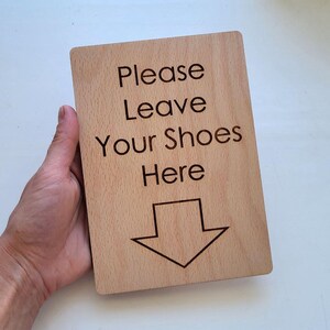 Remove Shoes Sign, Leave Your Shoes Door Sign, Shoes off Sign, Daily ...