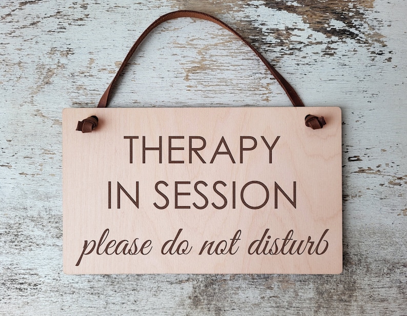 Therapy in Session Sign / Please Do Not Disturb / Custom Door | Etsy