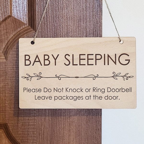 Sleeping Baby Door Sign - Etsy
