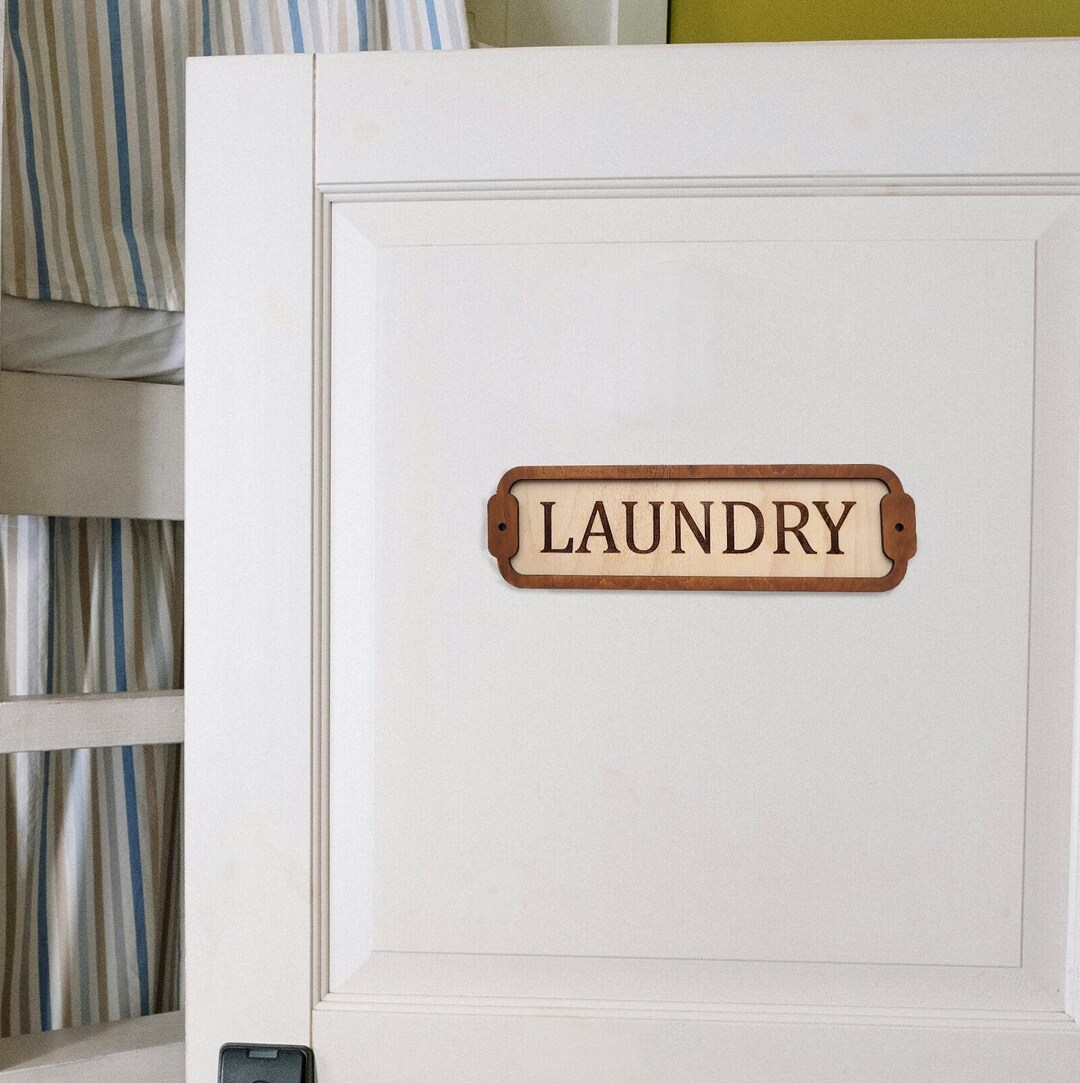 Custom Door Sign / Laundry Door Plaque / Informative Door Topper / Home ...