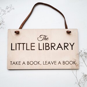 Little Library Sign, Library Decor, Library Sign, Take a Book Leave a ...