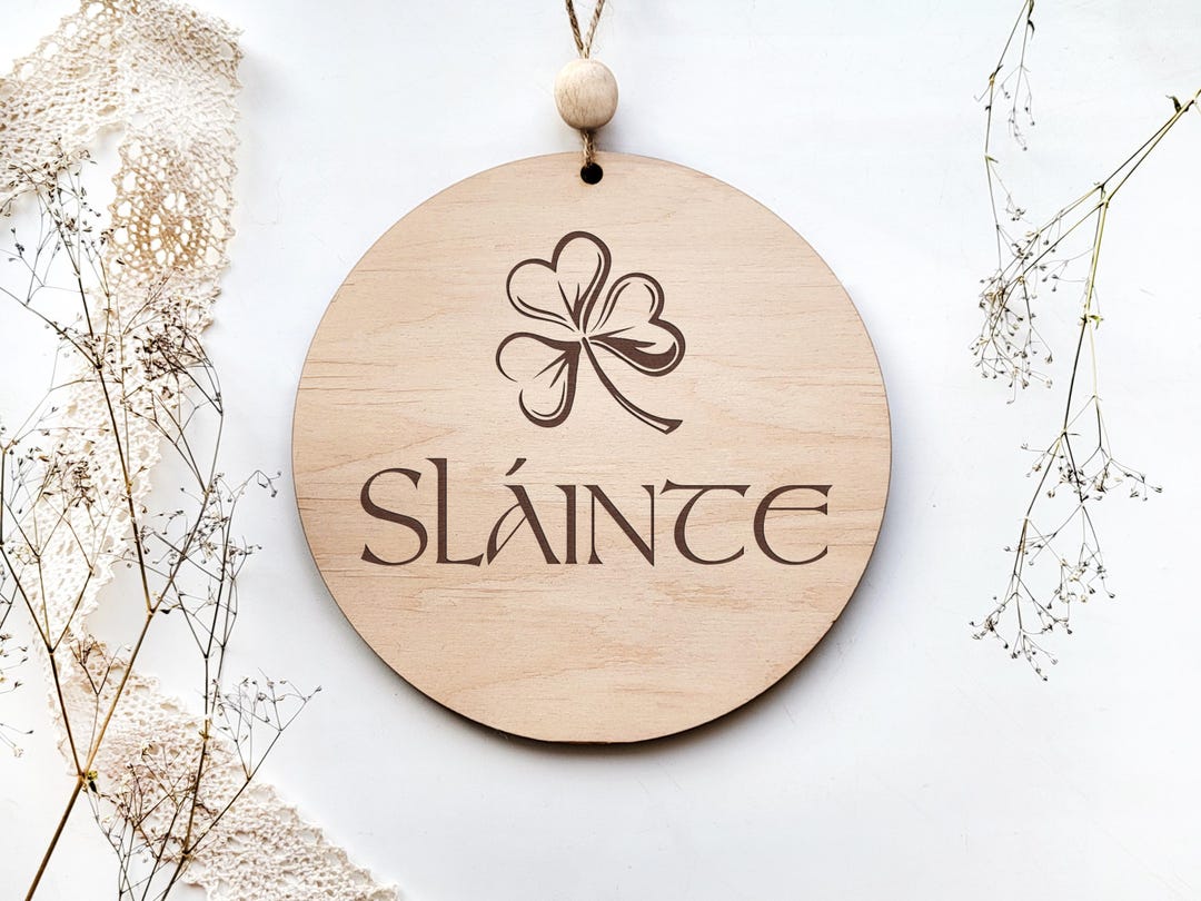 Celtic Welcome Sign - Slainte Irish Sign, St. Patrick’s Day Decor ...