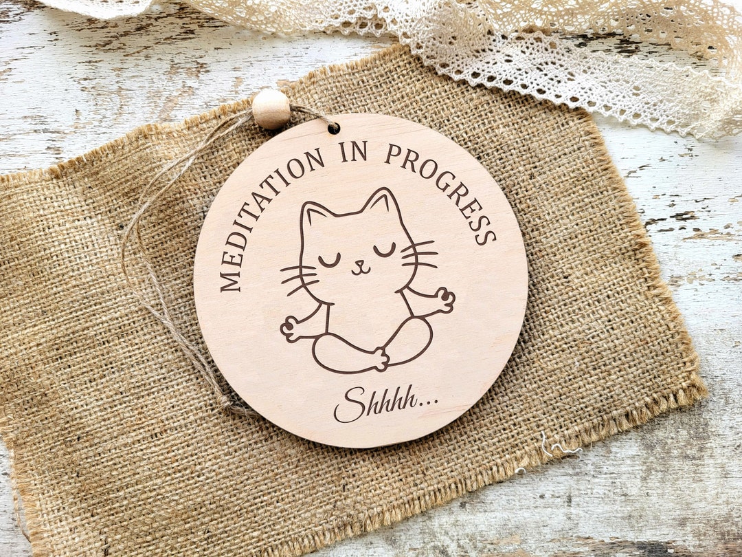 Custom Meditation Door Sign - Perfect Yoga Gifts, Mindfulness Decor ...