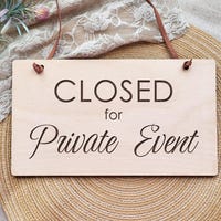 Closed for Private Event Sign | INSTANT DOWNLOAD | Uneditable Digital ...