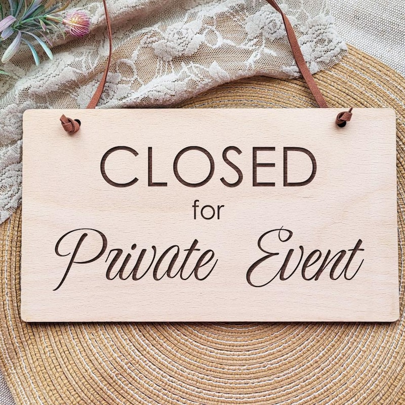 Private Event Sign - Etsy