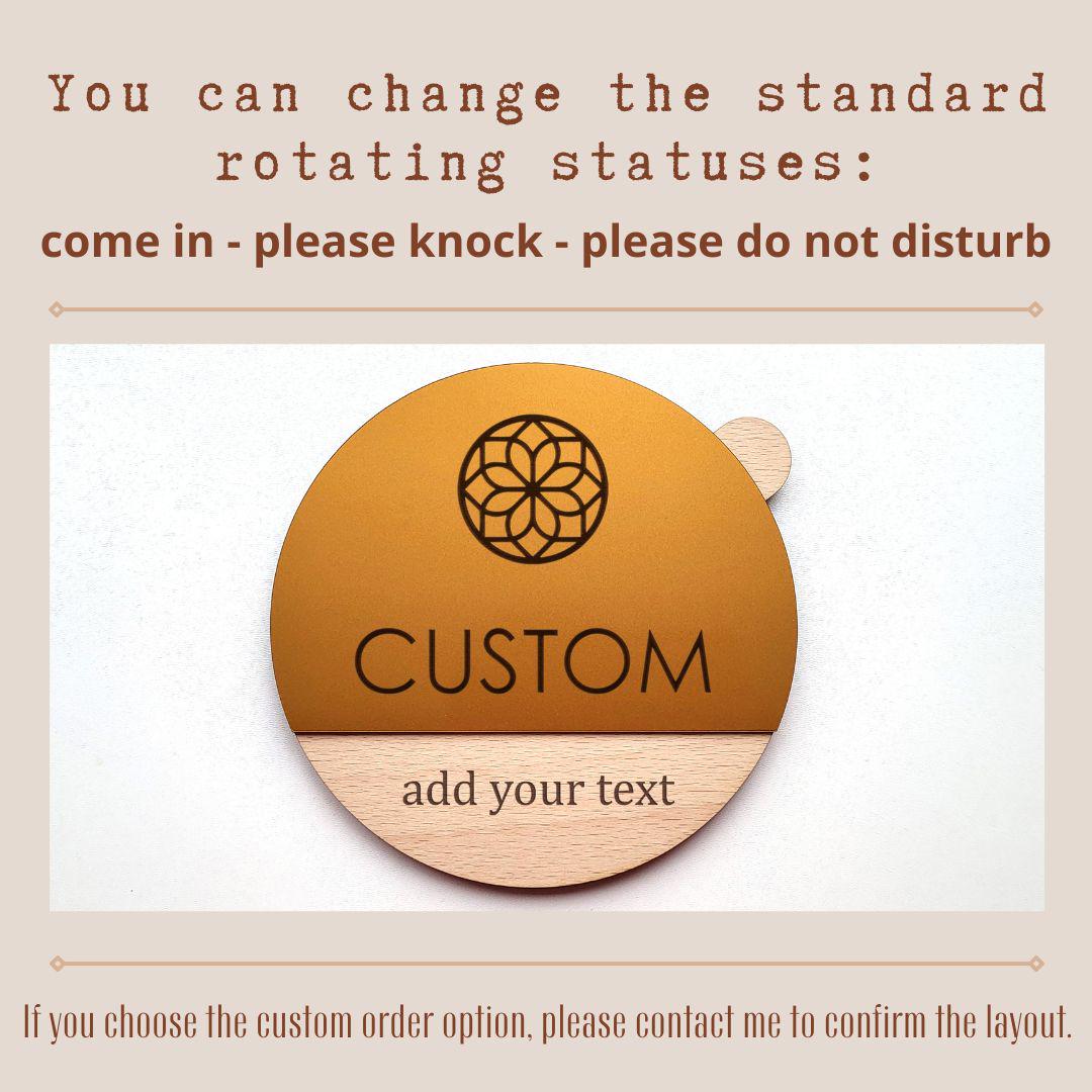 Office Door Sign - Work From Home, Do Not Disturb, Meeting in Progress ...