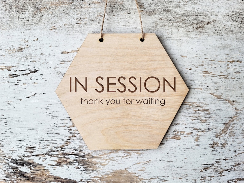 In Session Sign / Please Do Not Disturb / Custom Door Hanger / Therapy ...