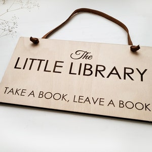 Little Library Sign, Library Decor, Library Sign, Take a Book Leave a ...