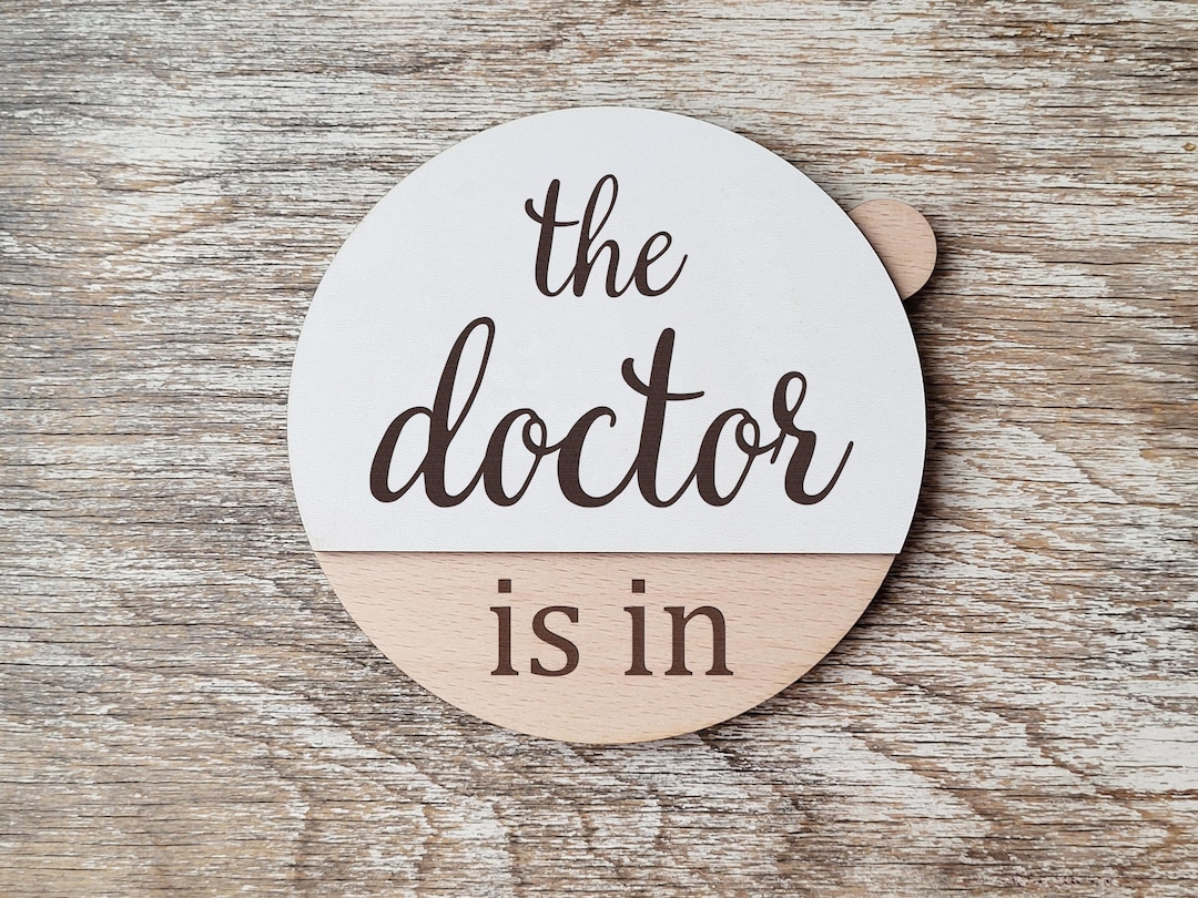 Doctor Gift - Custom Name Door Sign, the Doctor is In, Personalized ...