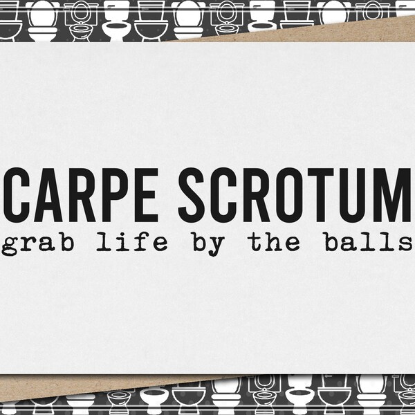 Scrotum Card Etsy