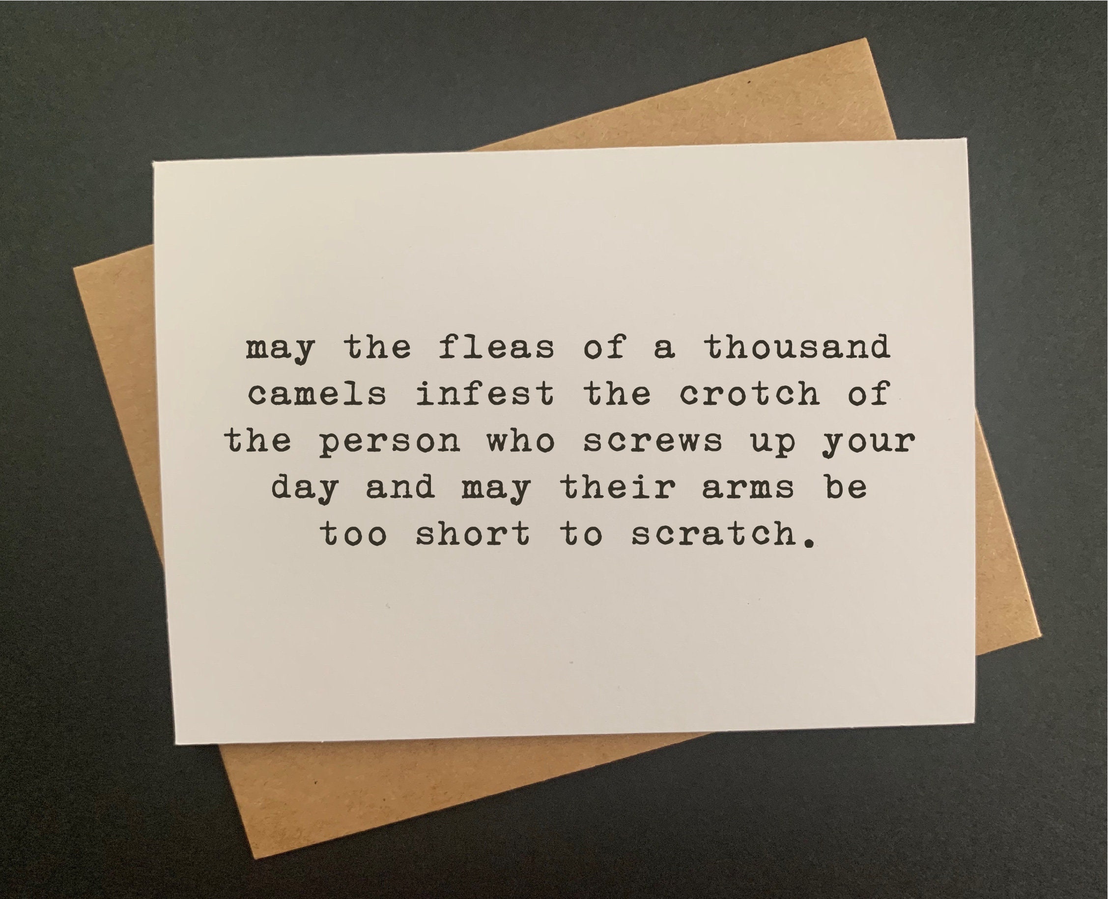 May the Fleas of a Thousand Camels Infest the Crotch of the | Etsy