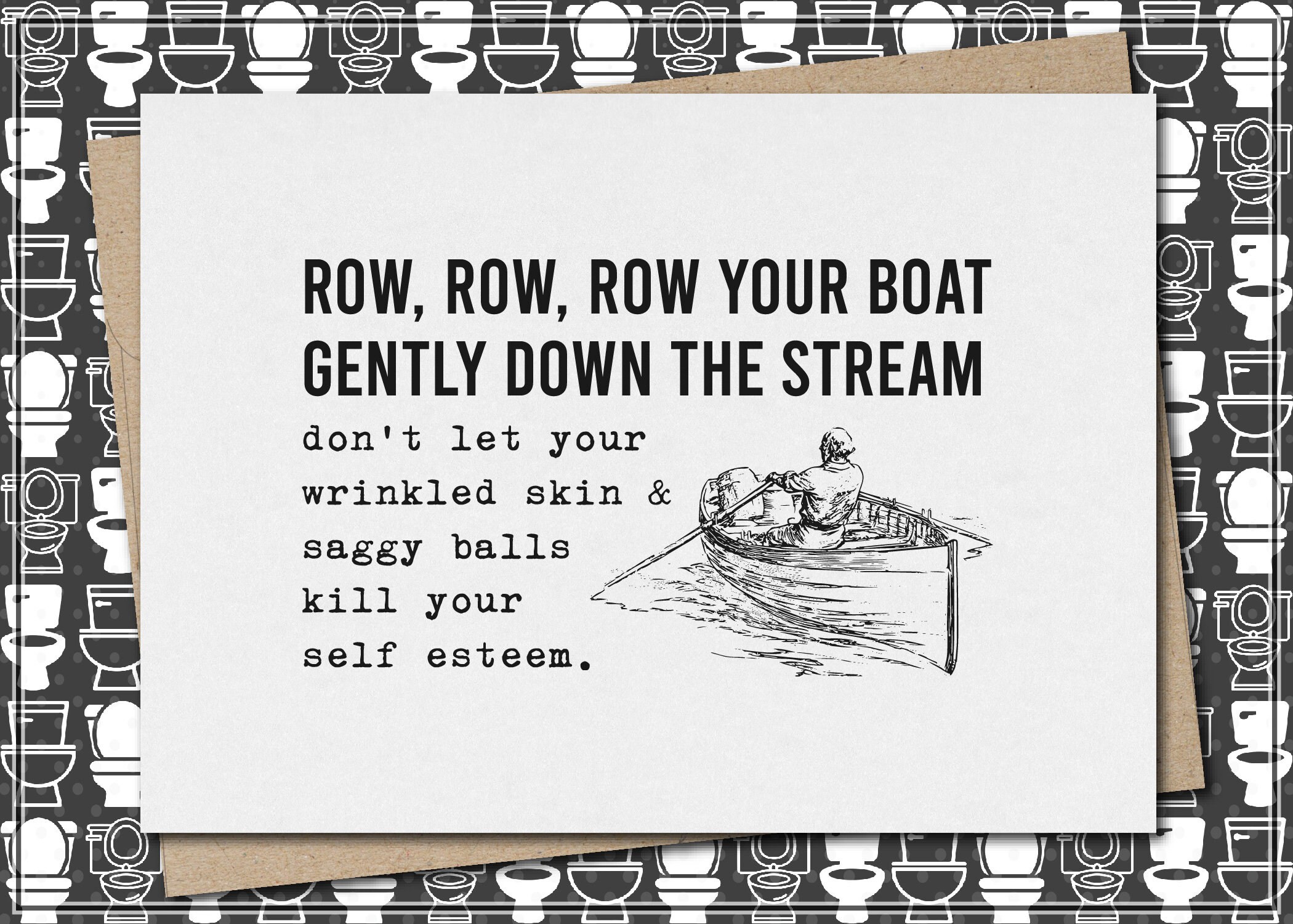 Row Your Boat Gently Down the Stream Don't Let Saggy - Etsy