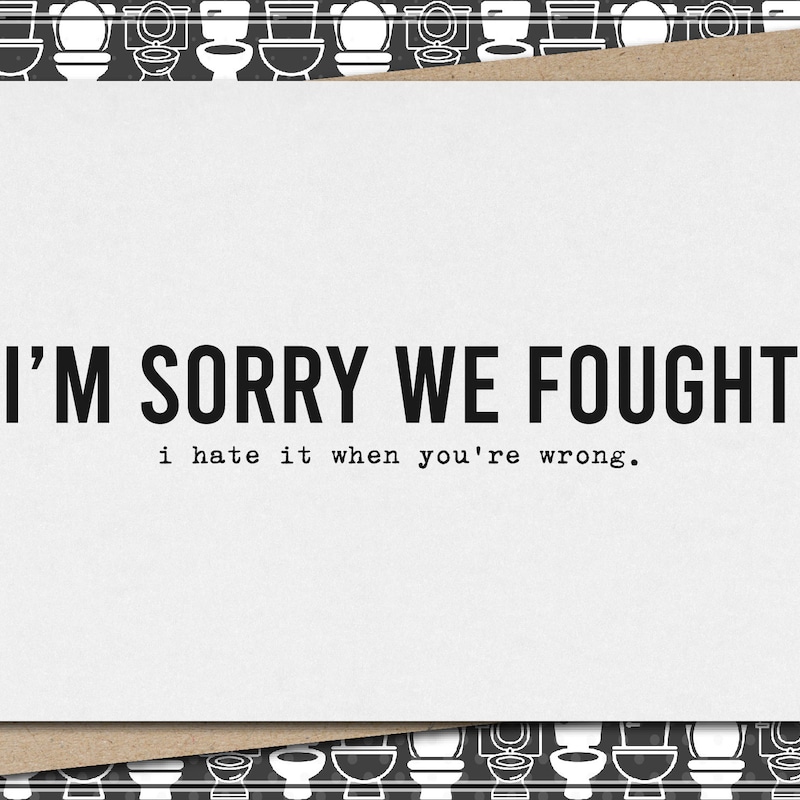 Funny Apology Card - Etsy