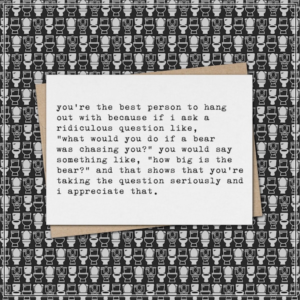 Best Friend Card Black - Etsy