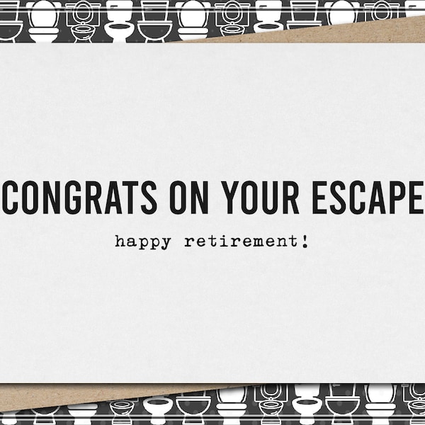 Funny Retirement Cards - Etsy