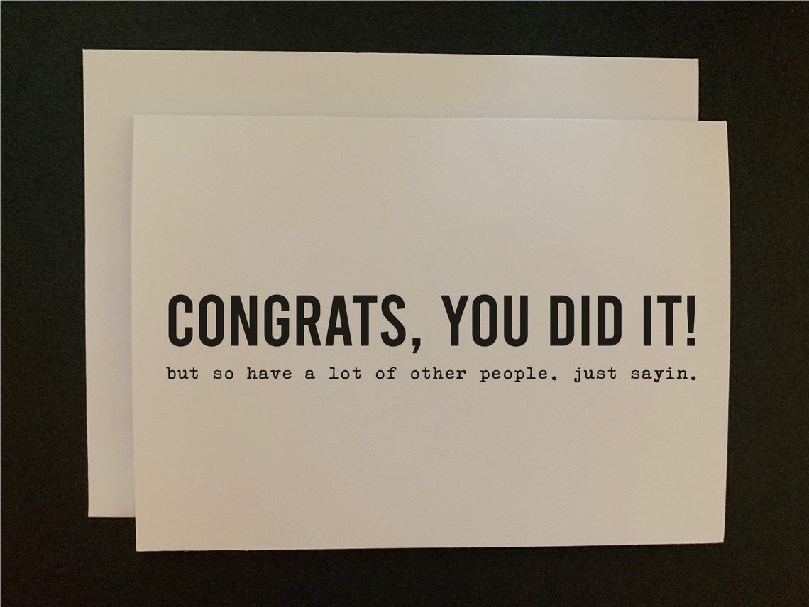 Congrats you did it but so have other people. just sayin. // | Etsy