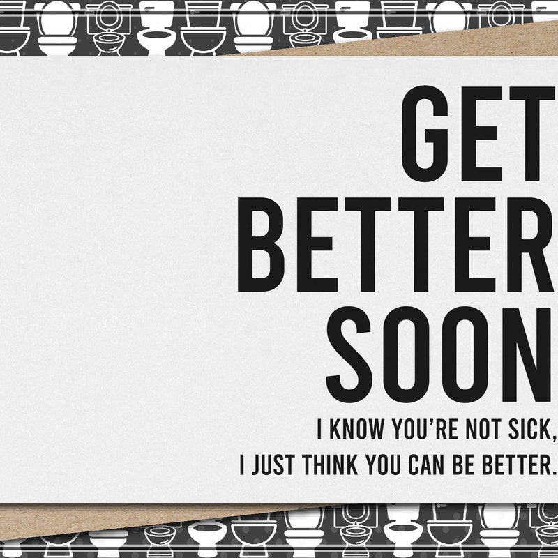 Funny Get Well Card - Etsy