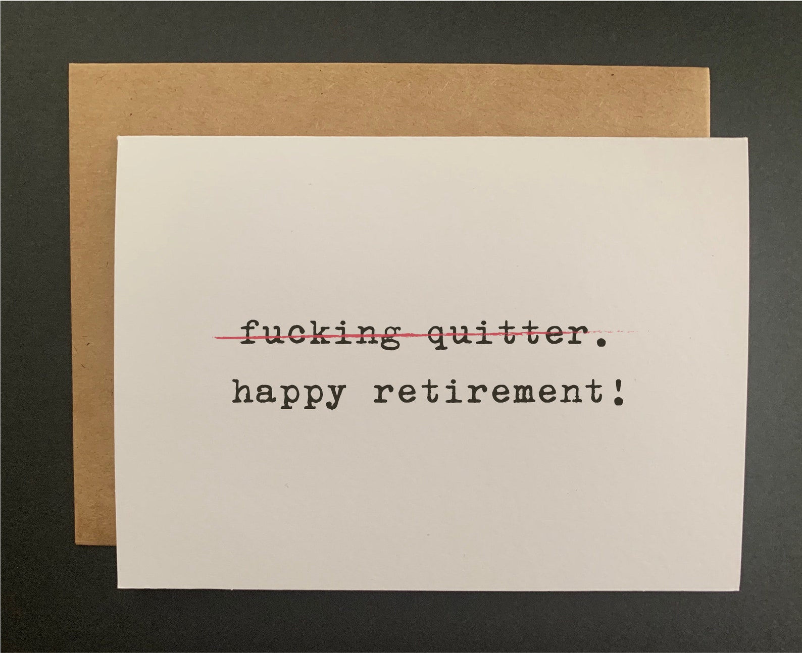 F'ing Quitter Happy Retirement // Funny and Sarcastic - Etsy UK