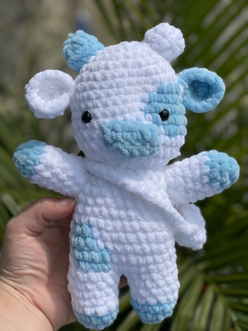 Blueberry Cow Plushie, Crochet Stuffed Animal, Gift Ideas, Toy, - Etsy